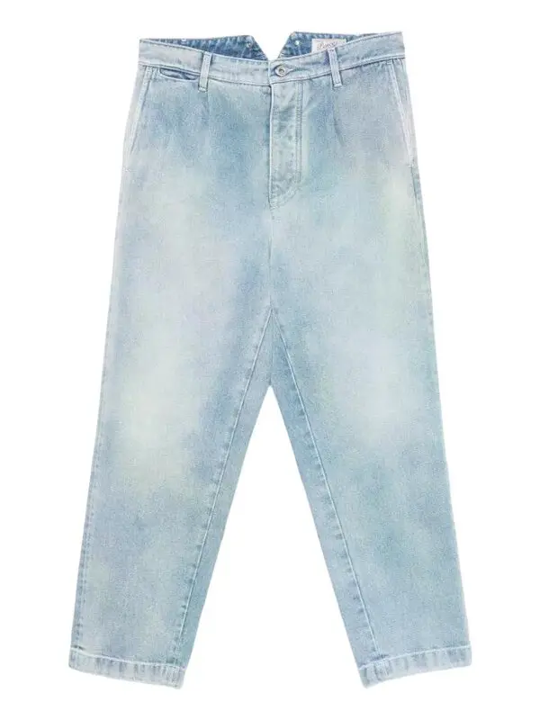 PENCE 1979 Liam Acid-wash Pleated Jeans - Blue