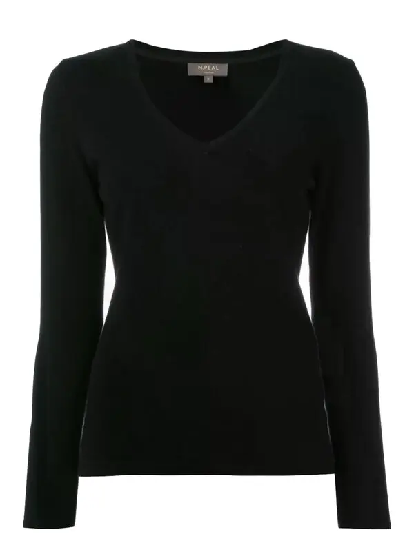 N.peal Phoebe V Neck - Black