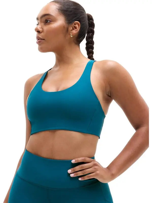 Athleta Circuit Train Sports Bra A-c - Coastal Teal