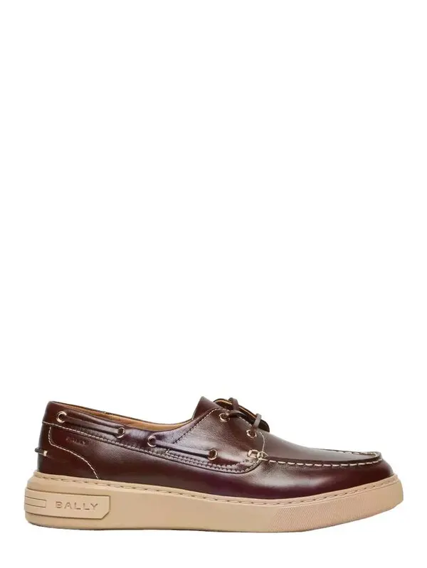 Bally Contrast-stitched Boat Shoes - Brown