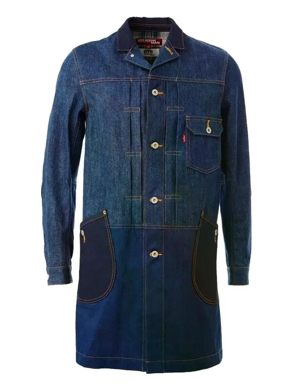 Junya Watanabe Patch Pocket Denim Coat - Blue