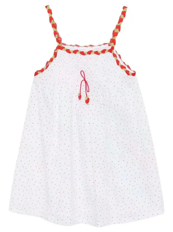 Frankies Bikinis Coppola Polka Dot Mini Dress - White