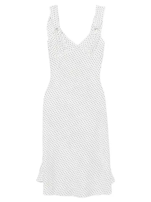 Frankies Bikinis Aurora Polka Dot Midi Dress - White