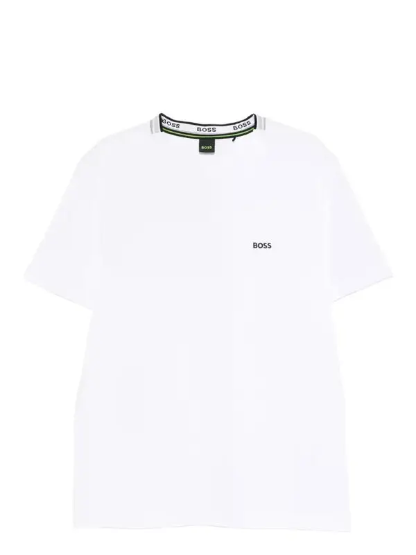 BOSS Logo-embroidered T-shirt - White