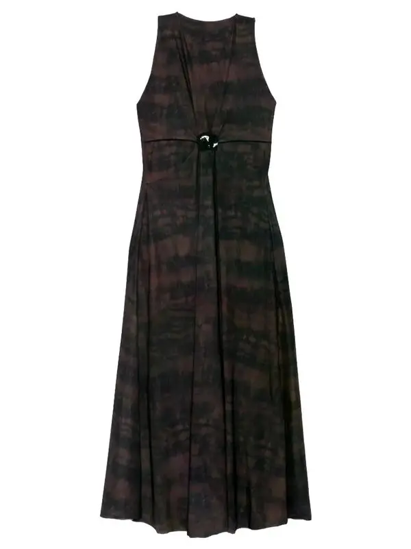 CIA MARÍTIMA Cut-out Detail Midi Dress - Brown