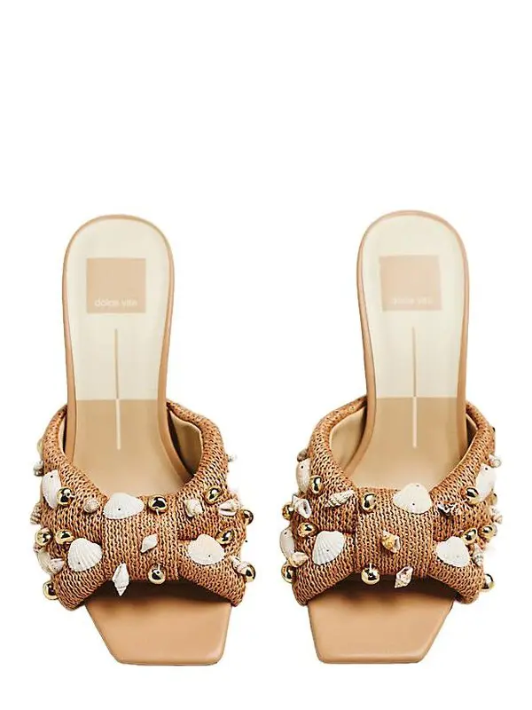 Dolce Vita Tylah Embellished Heeled Sandals - Toffee