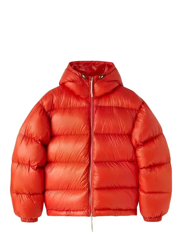 JIL SANDER Long-sleeve Padded Hooded Jacket - Red