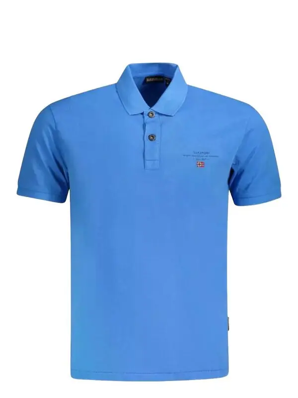 NAPAPIJRI Logo-print Short-sleeve Polo Shirt - Blue