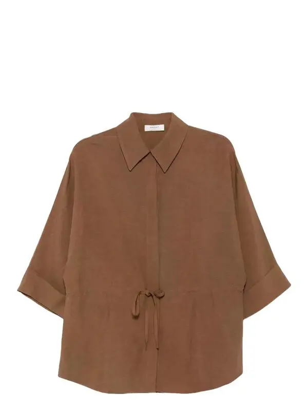 NINA 14.7 Drawstring Shirt - Brown
