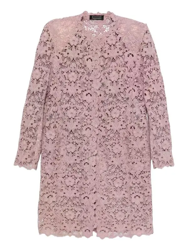 GIANLUCA CAPANNOLO Charlotte Floral-lace Coat - Pink