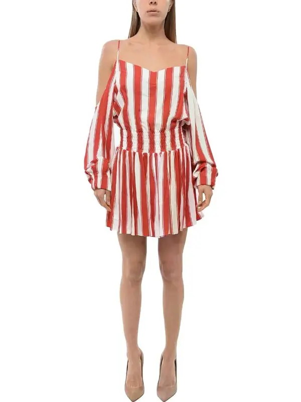 Balmain Striped Mini Dress - Pink