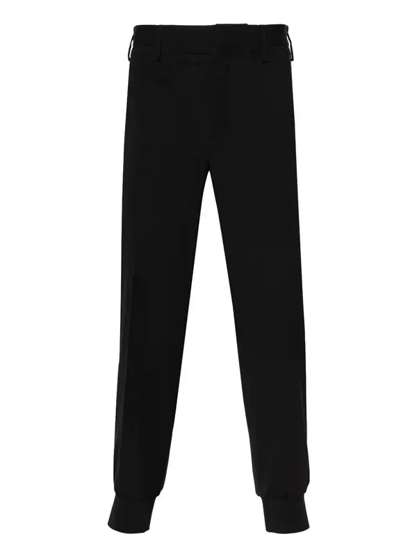 Neil Barrett Mid-rise Tapered Trousers - Black