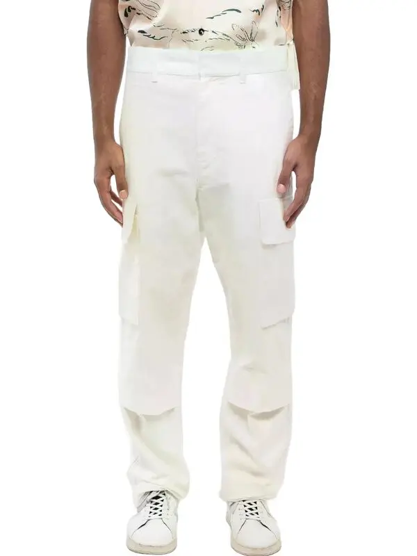 JIL SANDER Regular Trousers With Cargo Pockets - White