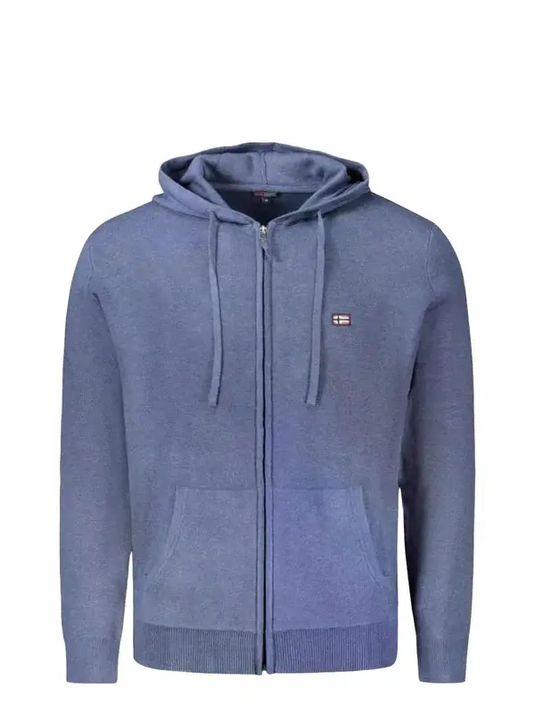 NORWAY 1963 Logo-detail Zip-up Hoodie - Blue