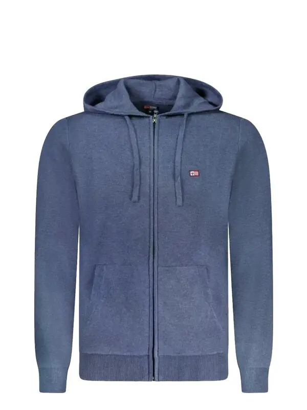 NORWAY 1963 Logo-patch Zip-front Hoodie - Blue