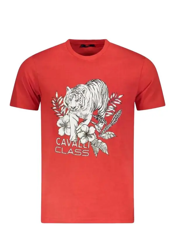 Roberto Cavalli Tiger-print T-shirt - Red