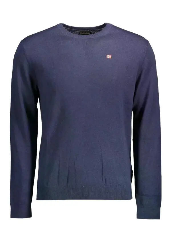 NAPAPIJRI Logo-patch Crew-neck Sweater - Blue