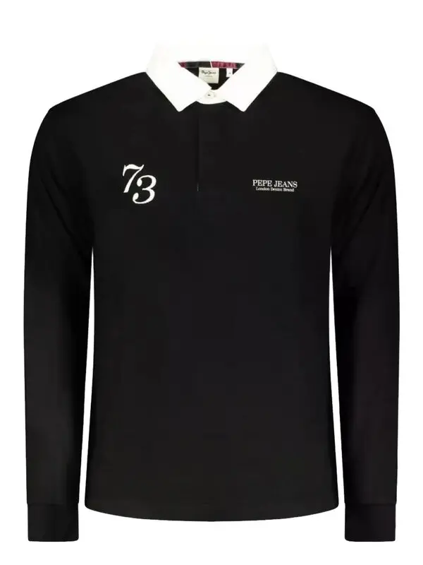 Pepe Jeans Long-sleeve Cotton Polo Shirt - Black
