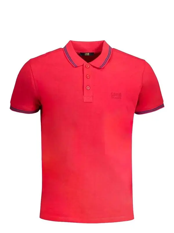 Roberto Cavalli Logo-embroidered Tipped Polo Shirt - Red