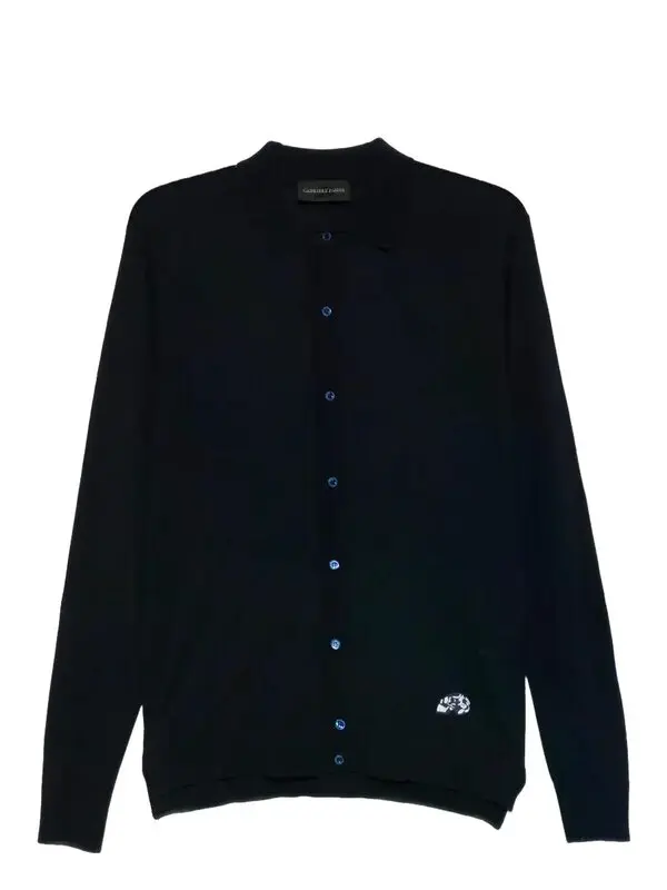 GABRIELE PASINI Buttoned Embroidered Cardigan - Blue