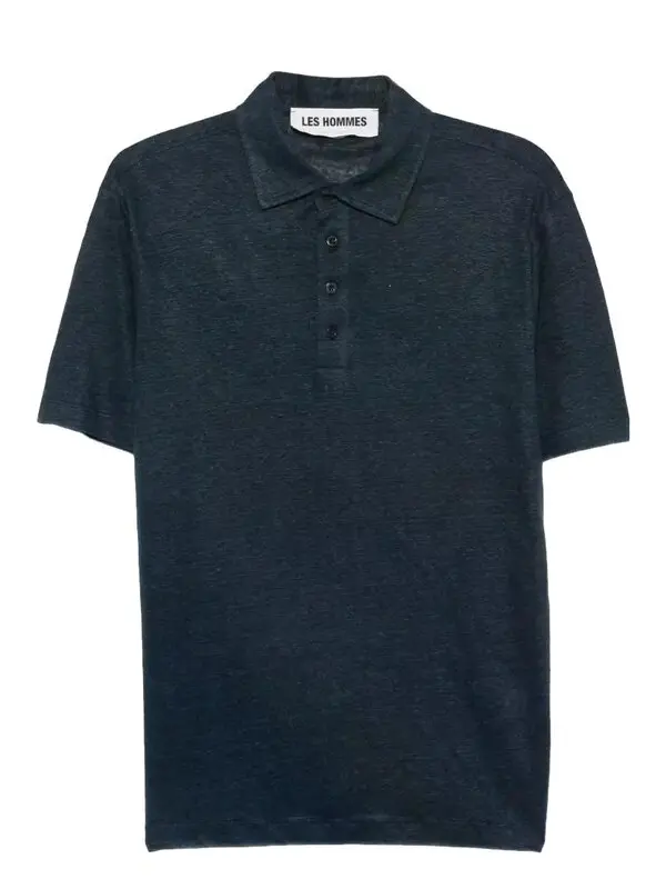 LES HOMMES Short-sleeve Polo Shirt - Blue