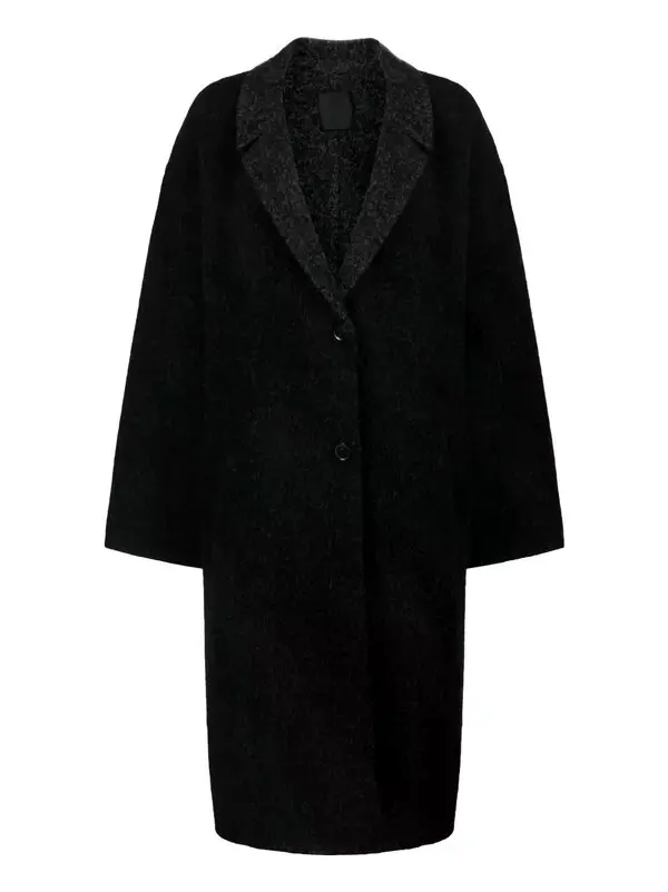 Givenchy Contrasting-lapel Single-breasted Coat - Black
