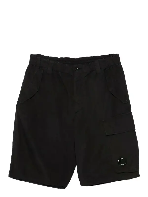C.P. COMPANY Lens Detail Cargo Shorts - Black