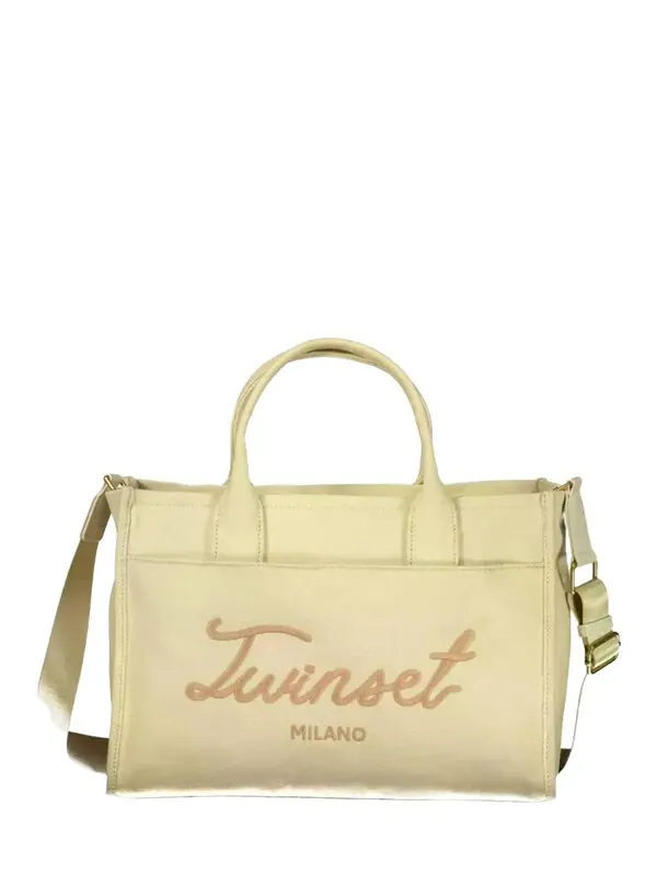 TWINSET Logo-embroidered Tote Bag - Neutrals