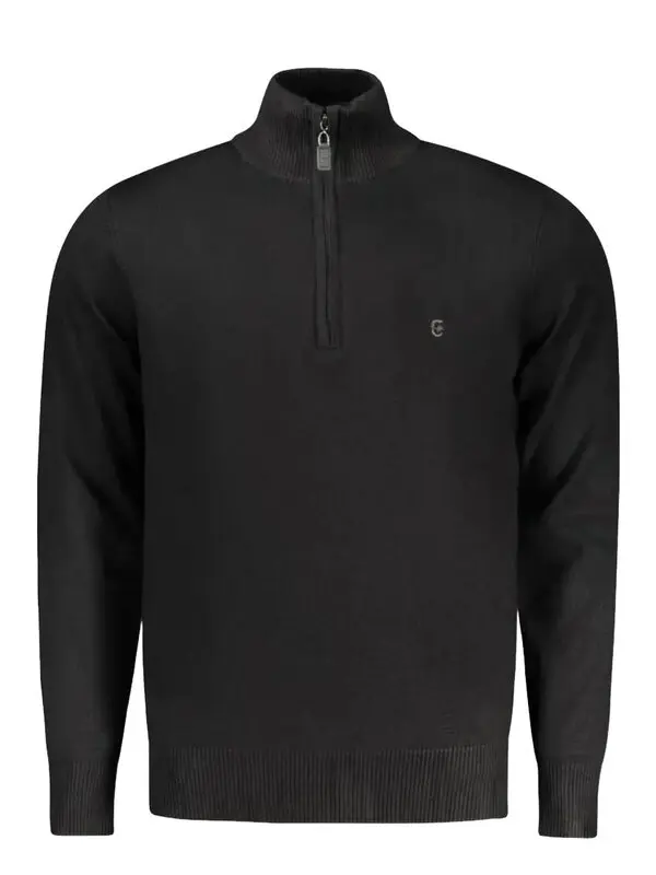 COVERI MOVING Quarter-zip Knit Sweater - Black