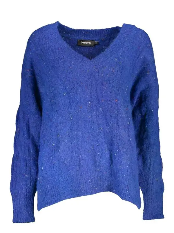 Desigual V-neck Sweater - Blue