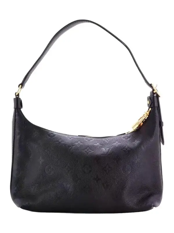 LOUIS VUITTON Sac Sport Nm Handbag Monogram Empreinte Leather Hobo Bag - Black