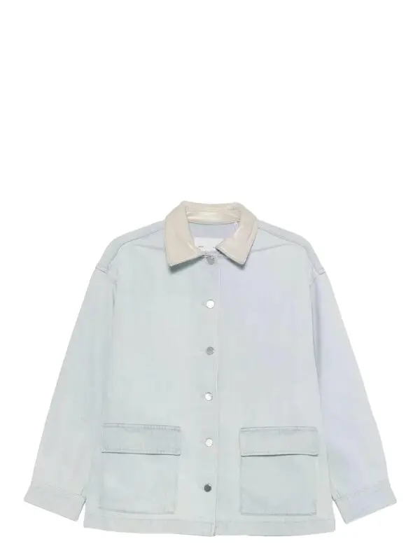 AGOLDE Contrast-collar Denim Jacket - Blue