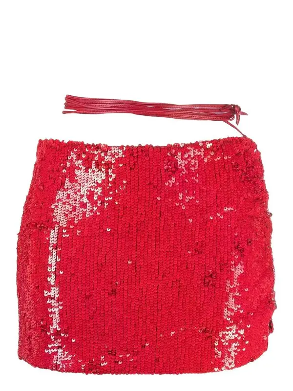 THE MANNEI Melilla Mini Skirt - Red