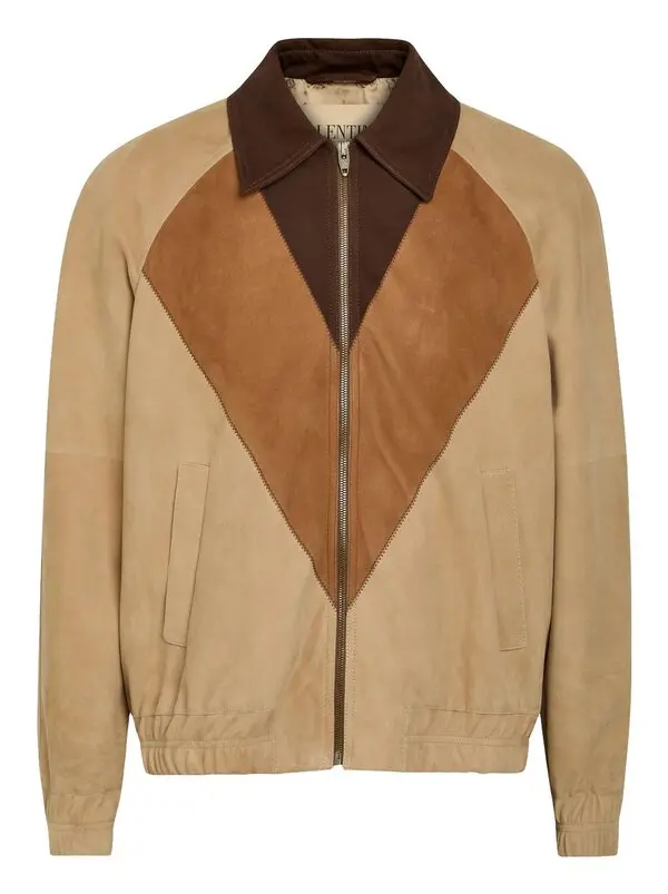 Valentino Garavani Panelled Suede Jacket - Multicoloured 1