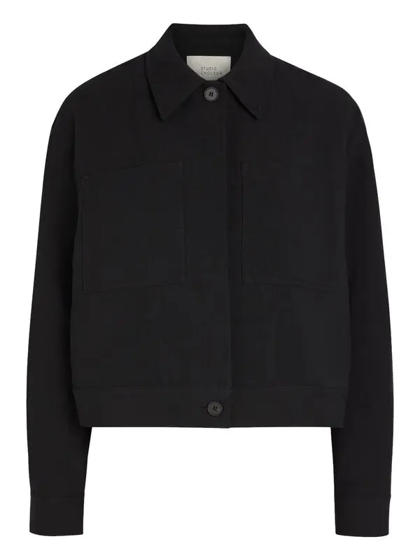 Studio Nicholson Cotton And Linen-blend Jacket - Black