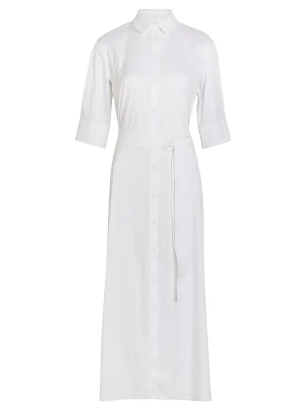 Max Mara Cotton-blend Maxi Shirt Dress - White