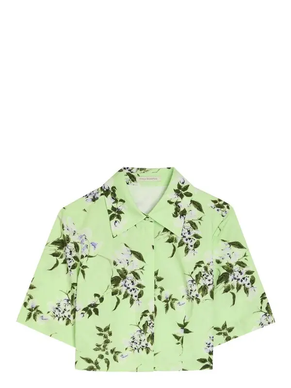 EMILIA WICKSTEAD Natalie Floral-print Cotton Shirt - Green