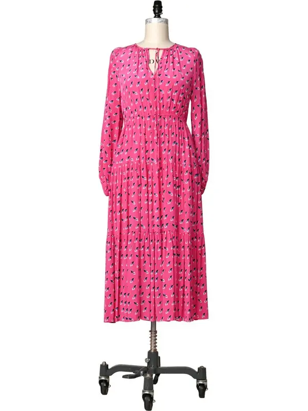TROVE Dominique Dress Dvf Vintage - Twisted Geo Signature Pink