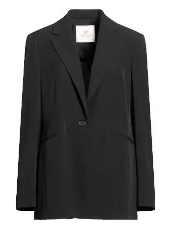COMPAGNIA ITALIANA Single-breasted Twill Blazer - Black
