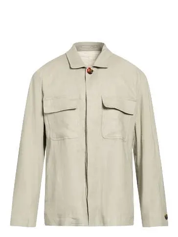 LARDINI Shirt Size Linen - Sage Green