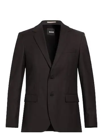 BOSS Blazer Dark Size Virgin Wool - Brown