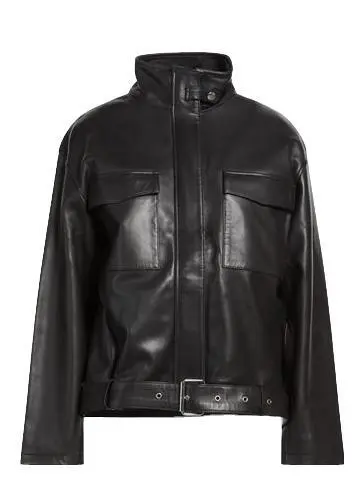 Bolongaro Trevor Mila Sheepskin Biker Jacket - Black