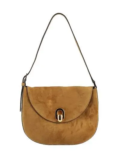 Savette Suede Saddle Shoulder Bag - Yellow