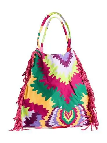 MISS BIKINI LUXE Printed Canvas Shopper - Fuchsia