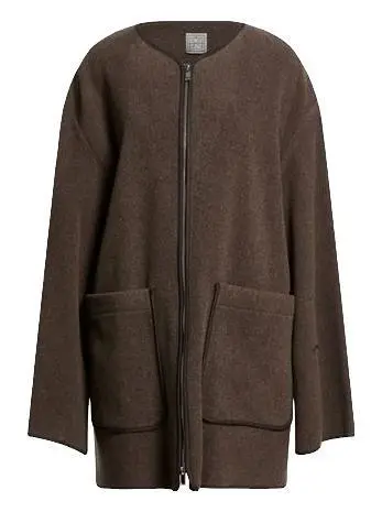 TOTEME Single-breasted Felt Coat - Brown