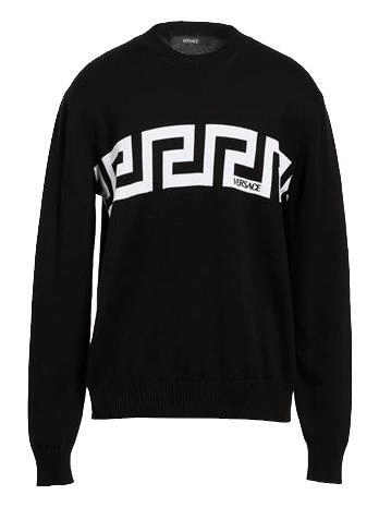 Versace Sweater In Cotton, Viscose And Polyester - Black