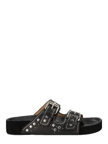 Isabel Marant Sandals In Cow Leather With Appliqués - Black