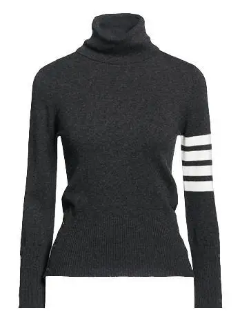 Thom Browne Turtleneck Cashmere Knit Top - Grey