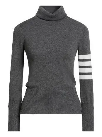 Thom Browne Turtleneck Cashmere Knit Top - Grey