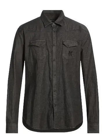 Karl Lagerfeld Denim Shirt Charcoal Size Cotton, Elastane - Grey